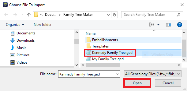 Importing an Existing File in FTM for Windows