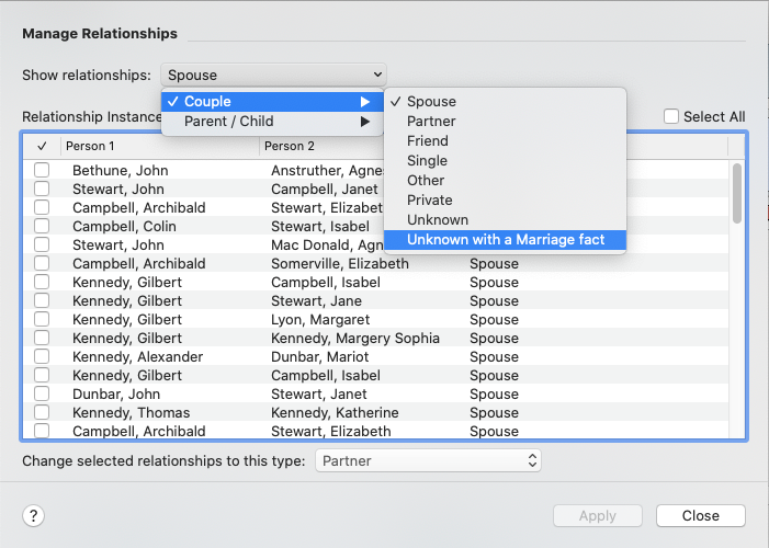 Managing Relationships in Family Tree Maker 2019